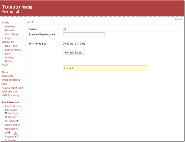 Today, guess what ...: Tomato – Adding Custom Packages - NVRAM vs JFFS ...